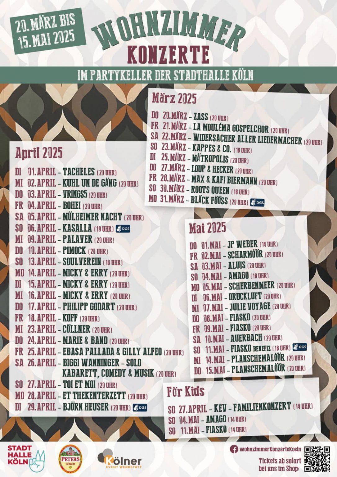 Wohnzimmerkonzerte 2025 | Palmengarten | Köln-Mülheim